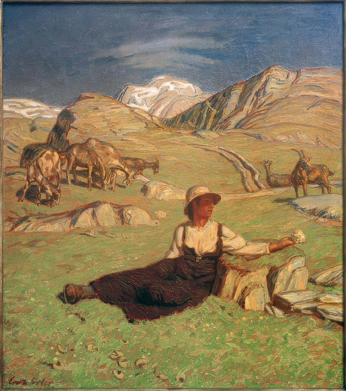 In the First Green by Erich Erler Samaden: Fine art print