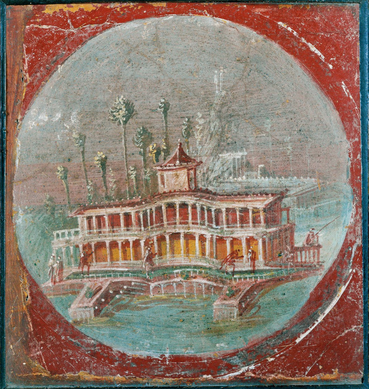 Medallion with a Villa by Erich Lessing: Fine art print