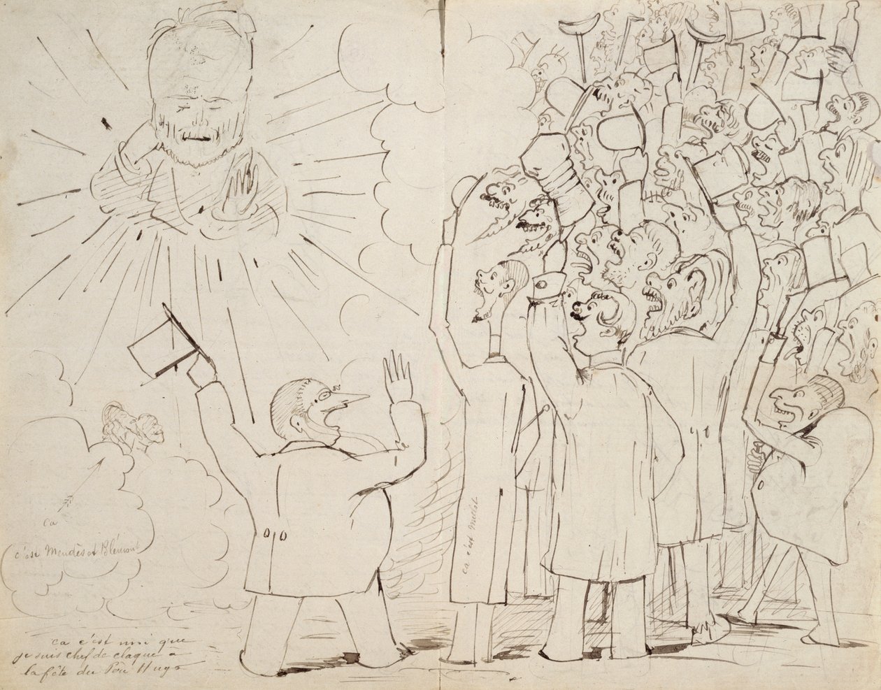 The Celebration for Old Hugo, Caricature of Victor Hugo from a Letter ...