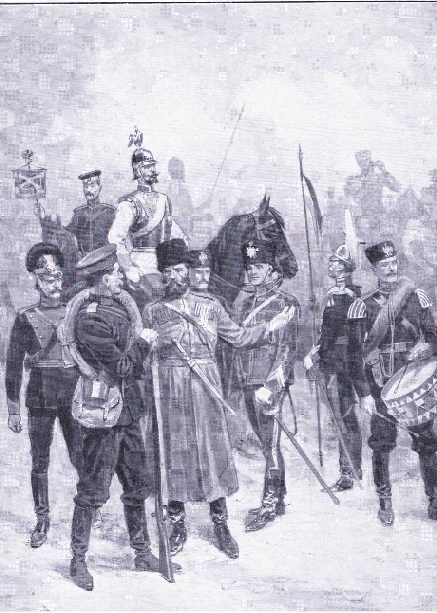 Types of Russian Soldiers by Ernest Prater: Fine art print