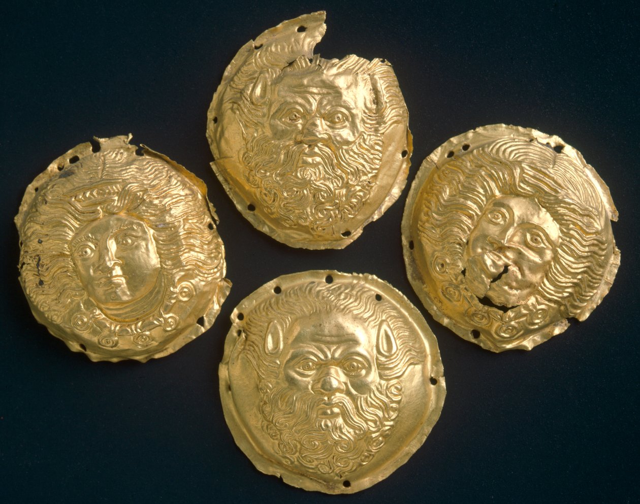 Gold studs by Etruscan: Highest-quality art reproduction