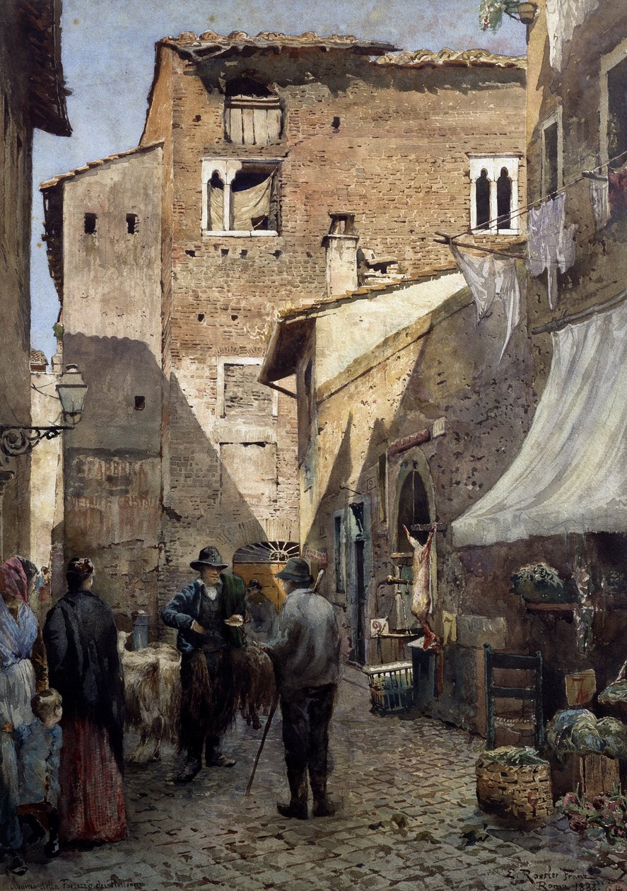 Pierleoni's Old Houses in Rome by Ettore Roesler Franz