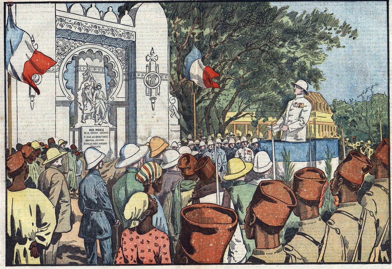 Inauguration in Dakar, by Andre Maginot, Minister of Colonies, of the ...