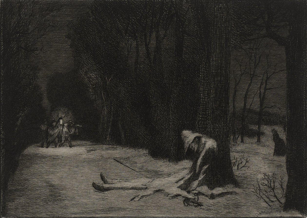 La Mort de Matamore by Felix Bracquemond: Fine art print