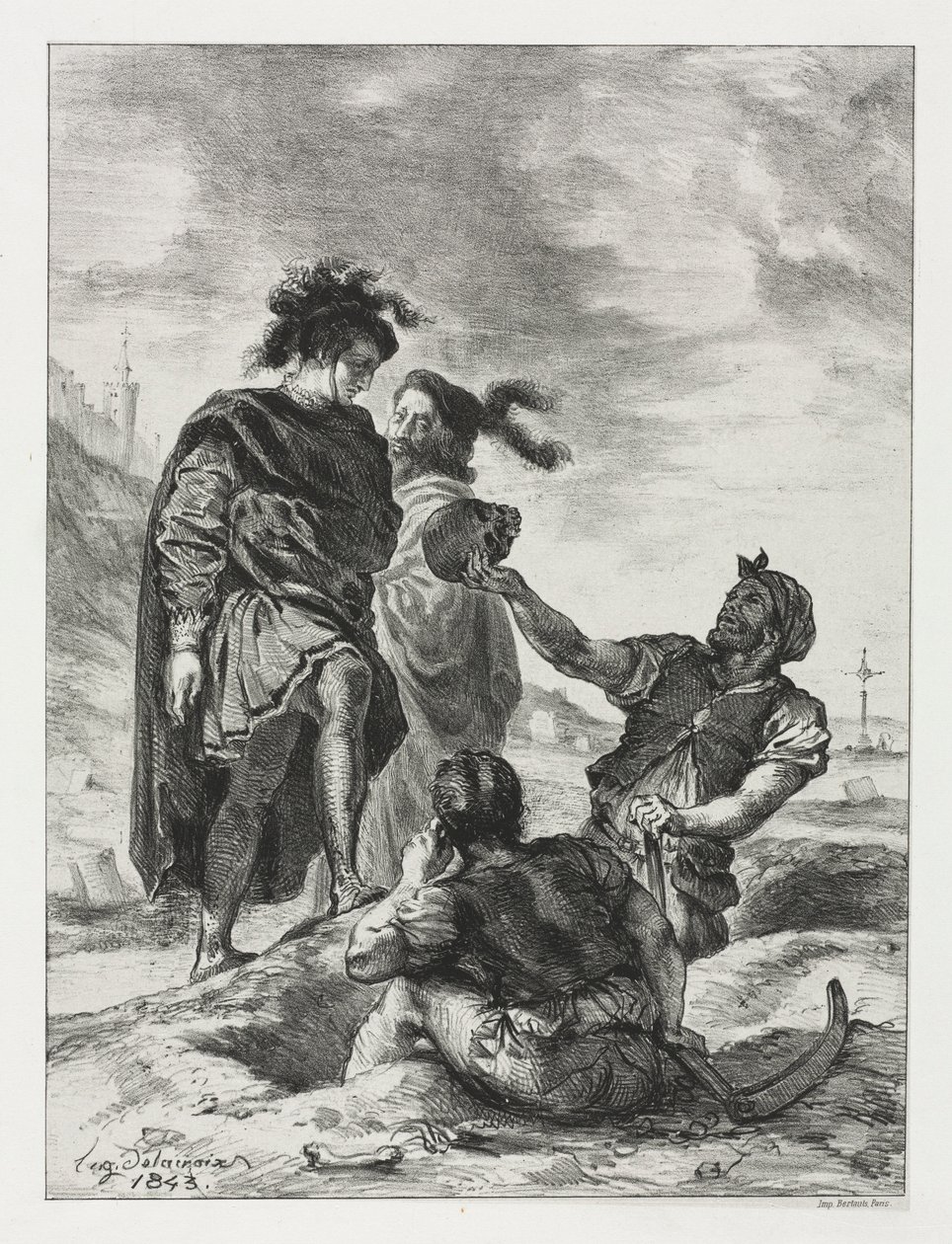 Hamlet: Hamlet and Horatio with the Grave Diggers