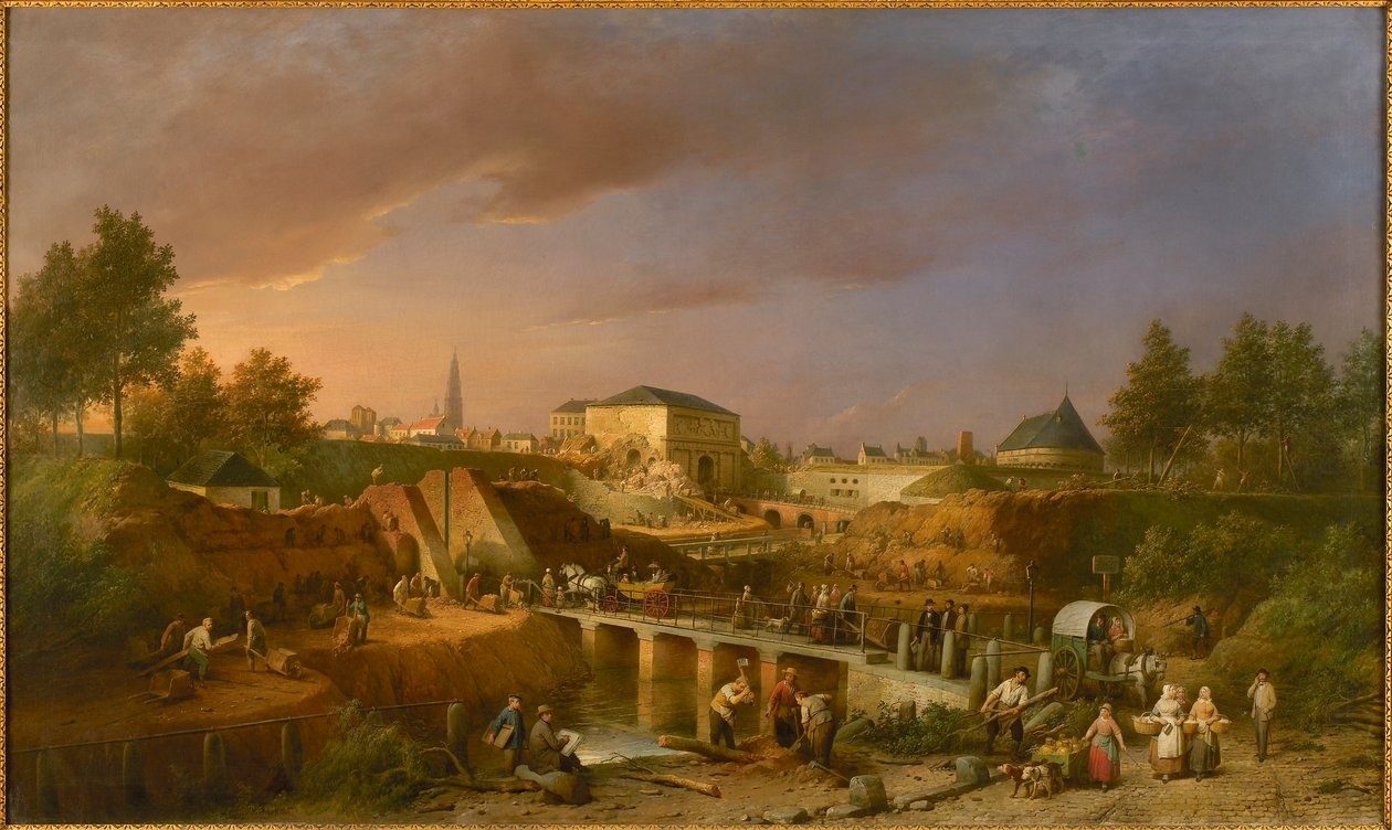 Demolition of the Sint-Jorispoort The Gate of Saint George in 1866