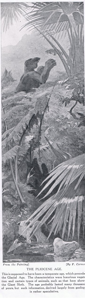 The Pliocene Age, illustration from 'Hutchinson's History of the Nations'