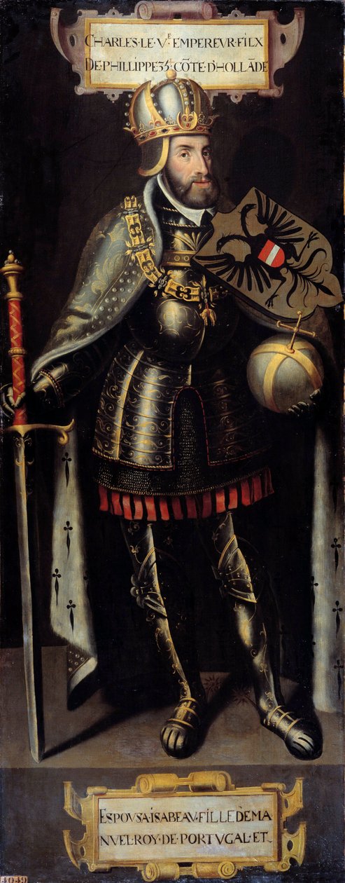 Portrait of Charles V (1500-1558) King of Spain, Emperor of the Holy ...