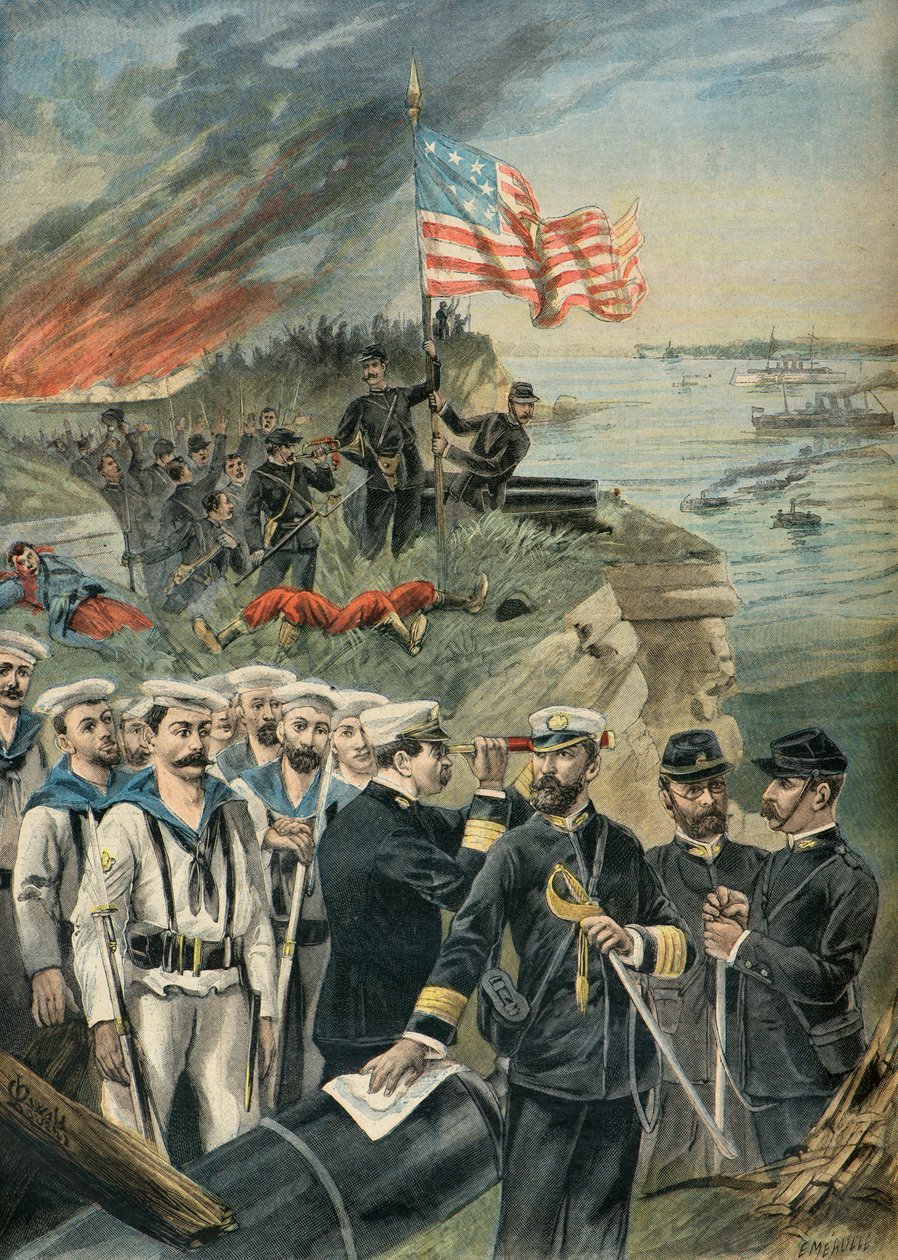 Landing of American Troops at Guantanamo, Spanish-American War in 1898