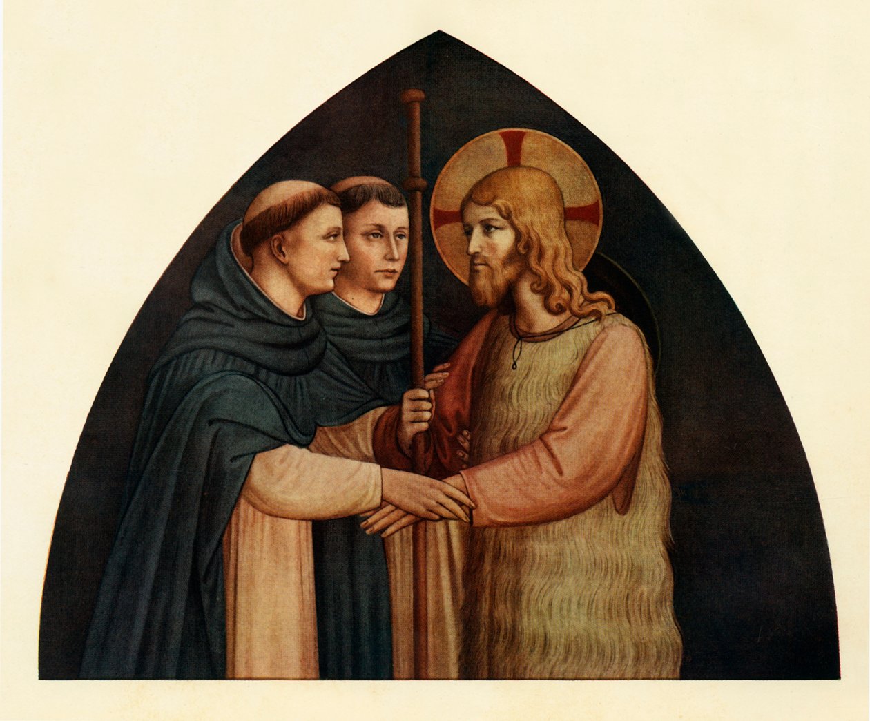 Christ as a Pilgrim Met by Two Dominicans, 15th century