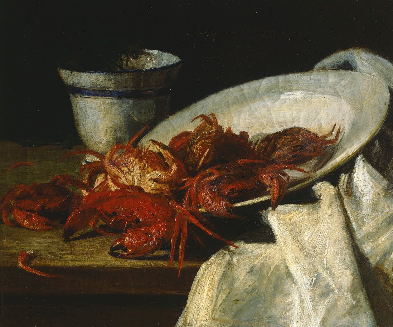 Still life with crustaceans by Francesco Paolo Palizzi