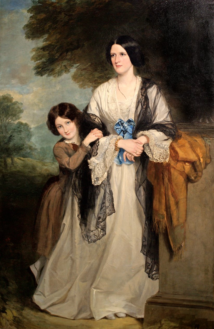 Juliana, Countess of Leicester with her eldest child Lady Julia Coke