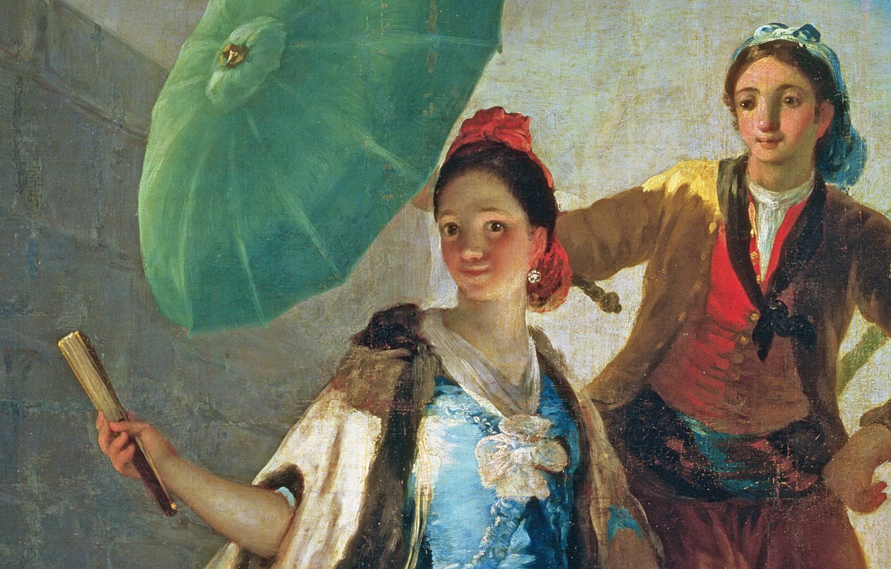 The Parasol (detail) by Francisco de Goya: Fine art print