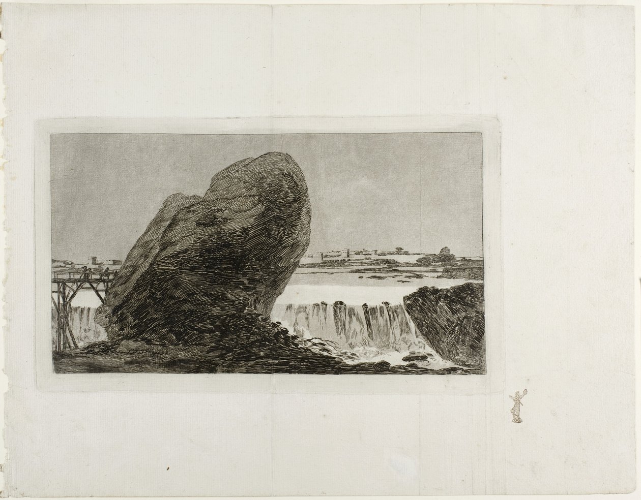 Landscape with Waterfall by Francisco de Goya