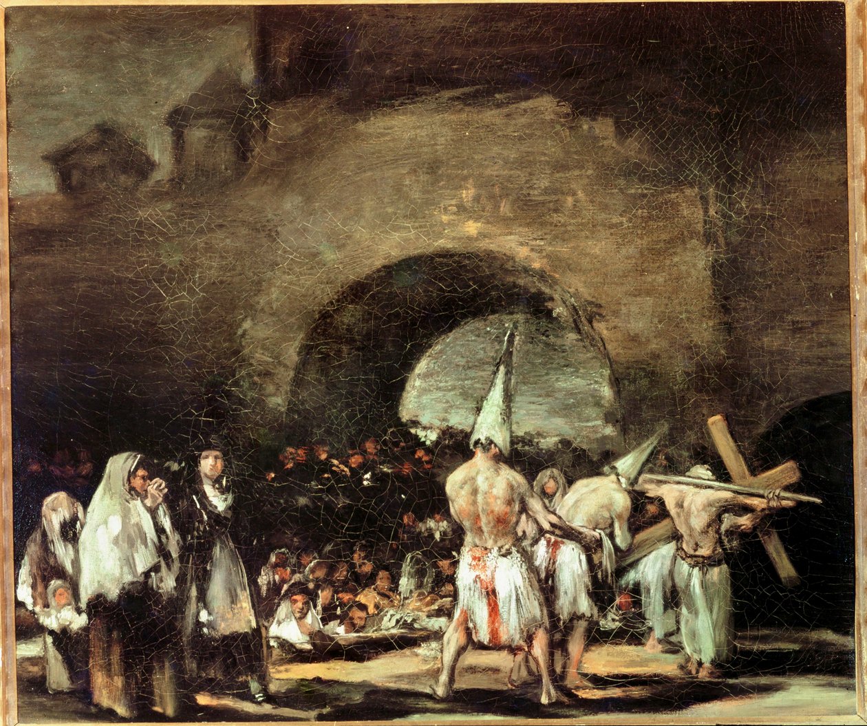 Procession of Flagellants Near an Arch