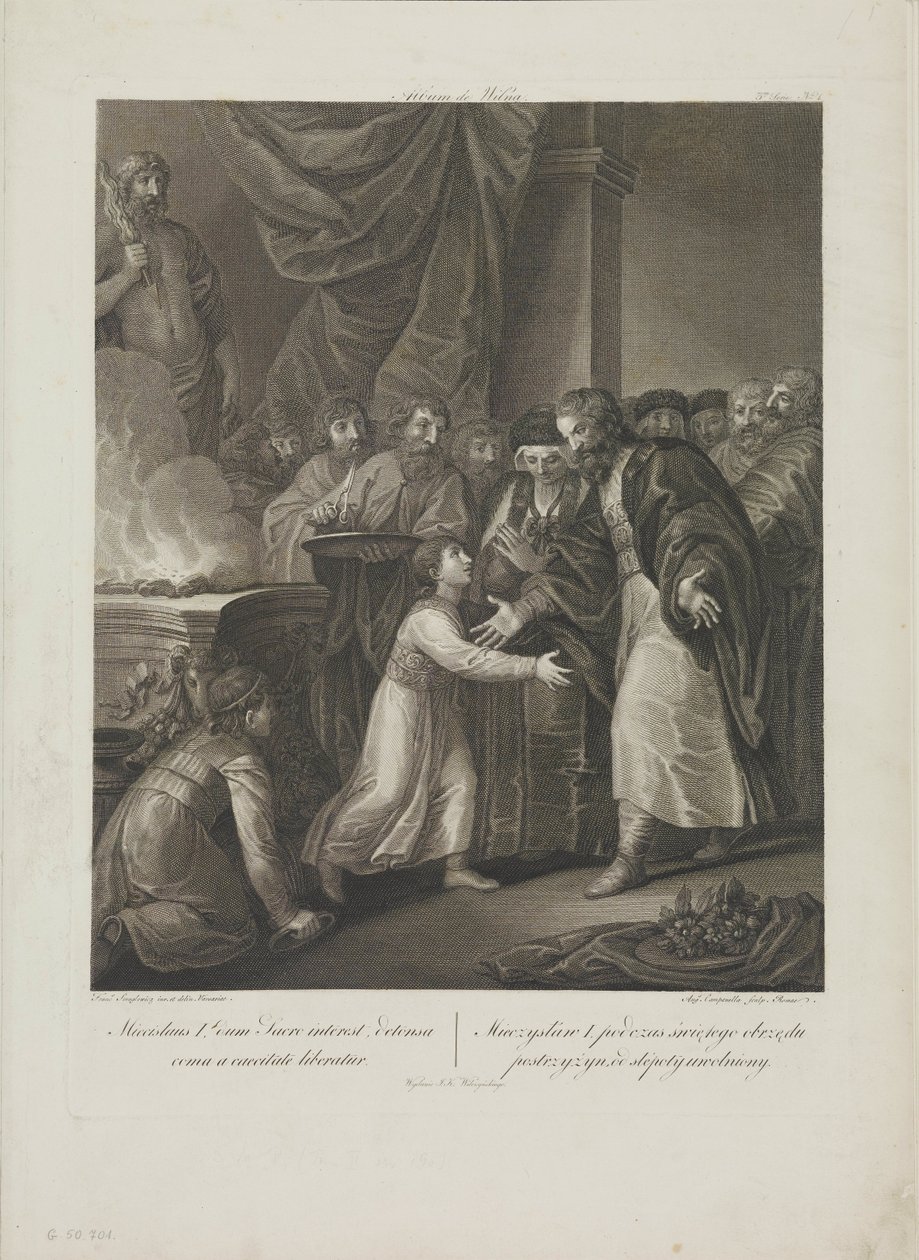 Mieszko I of Poland receives the tonsure