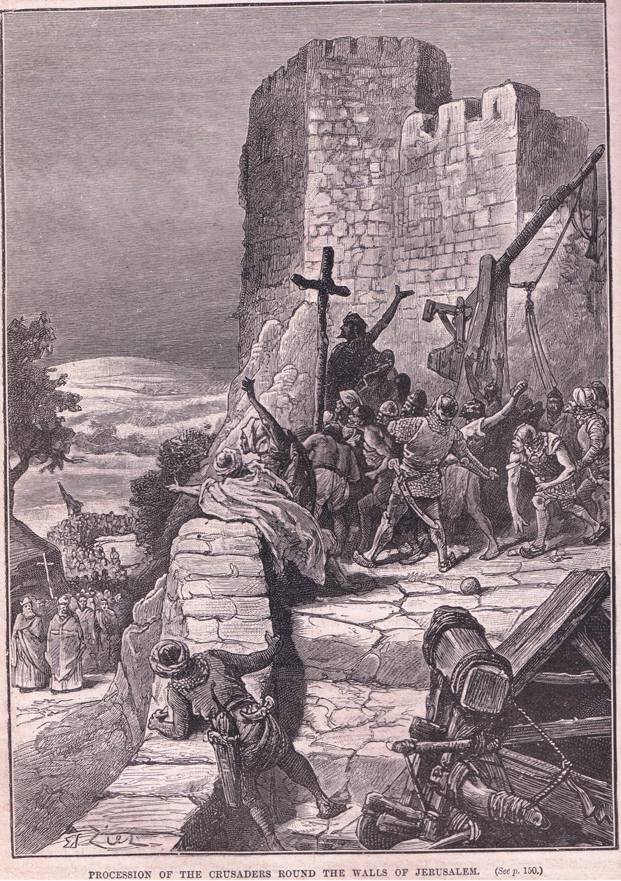 Procession of the Crusaders Round the Walls of Jerusalem AD 1097