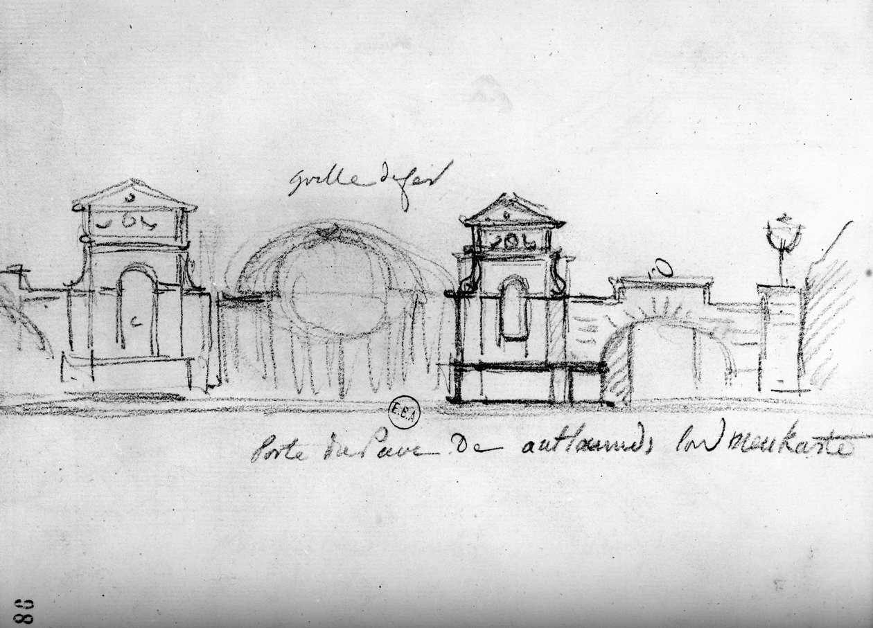 Architectural Sketch from 'Travels in England', c.1766