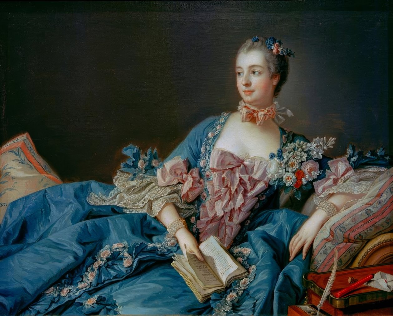 Madame de Pompadour by François Boucher: Fine art print