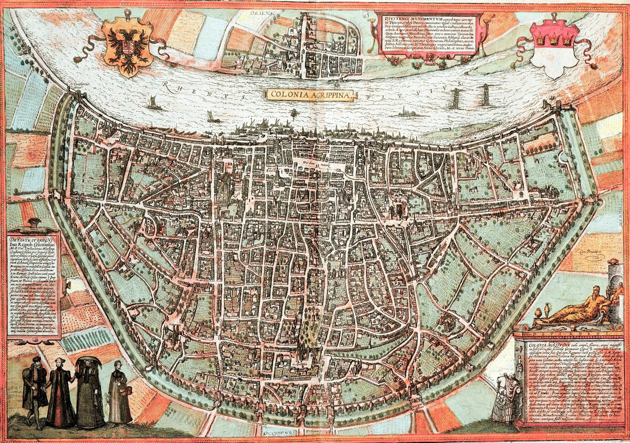 Map of Cologne by Franz Hogenberg: Buy fine art print