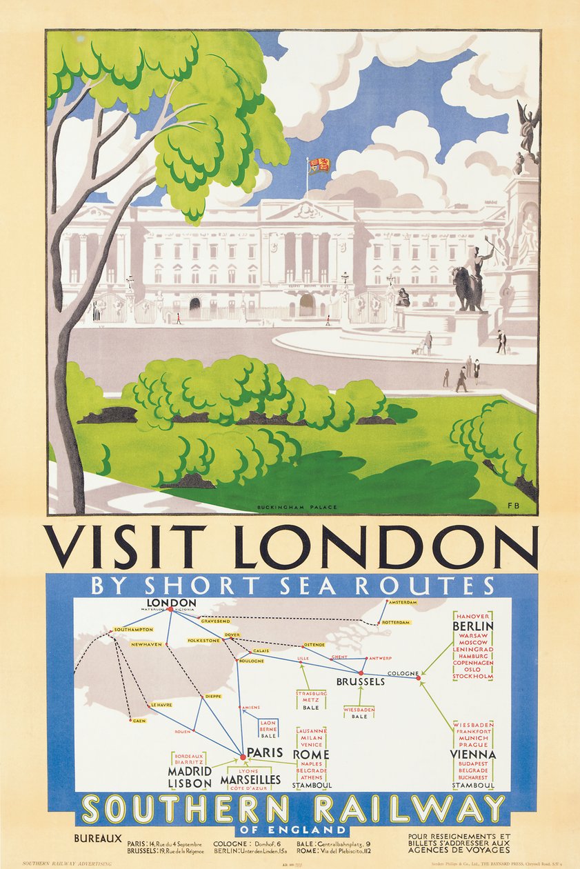 Visit London, poster advertising Southern Railway
