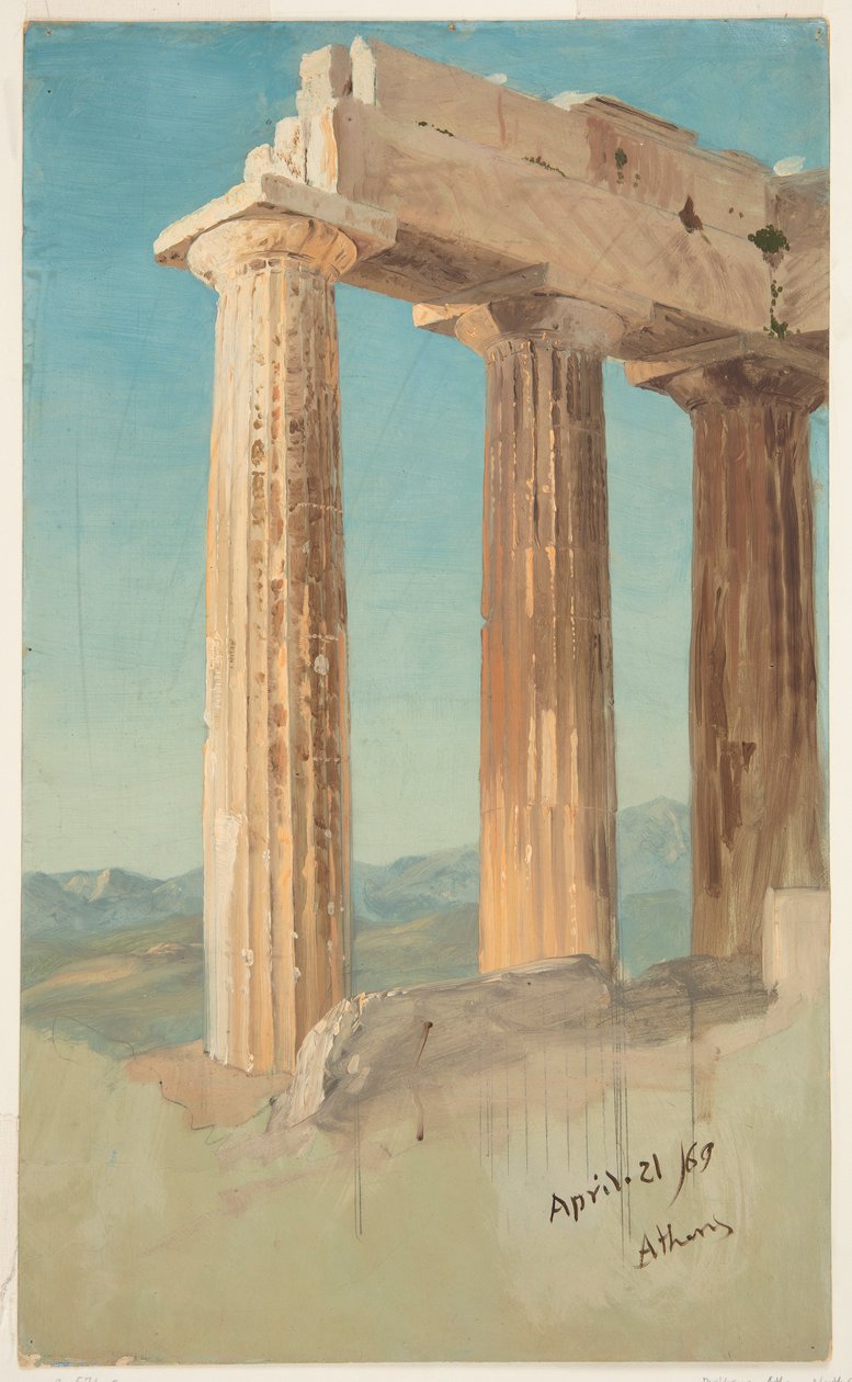 Columns of the Parthenon, Athens by Frederic Edwin Church