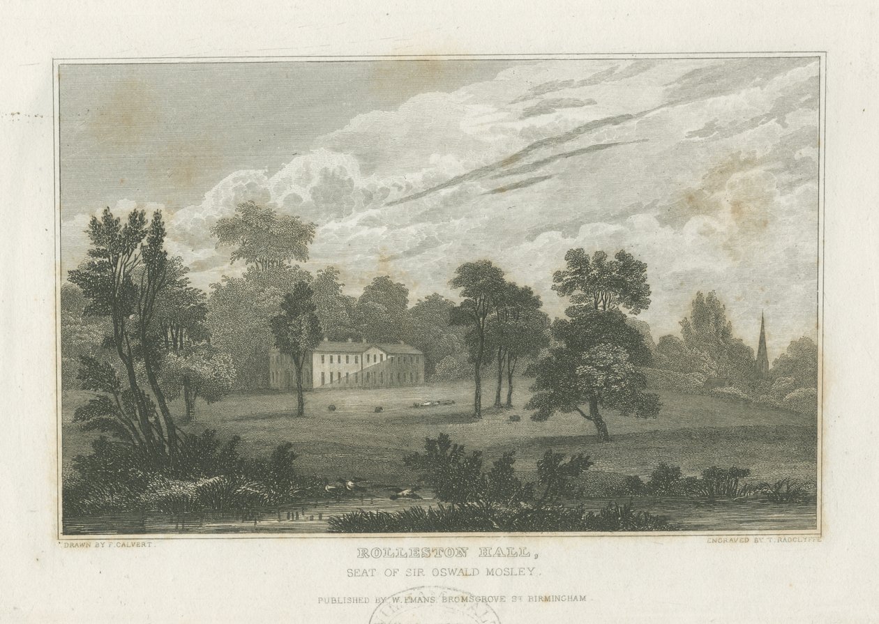 Rolleston Hall by Frederick Calvert: Buy fine art print