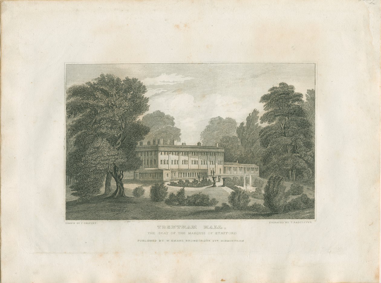 Trentham Hall by Frederick Calvert: Buy fine art print