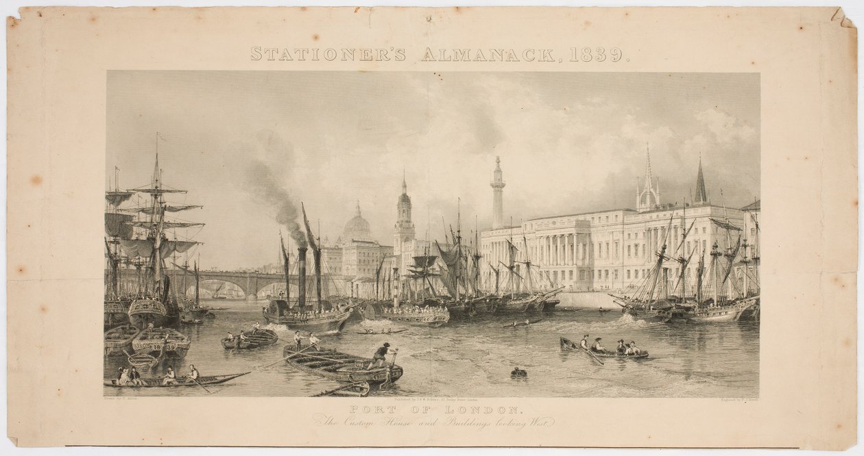 Port of London by Frederick James Havell: Fine art print