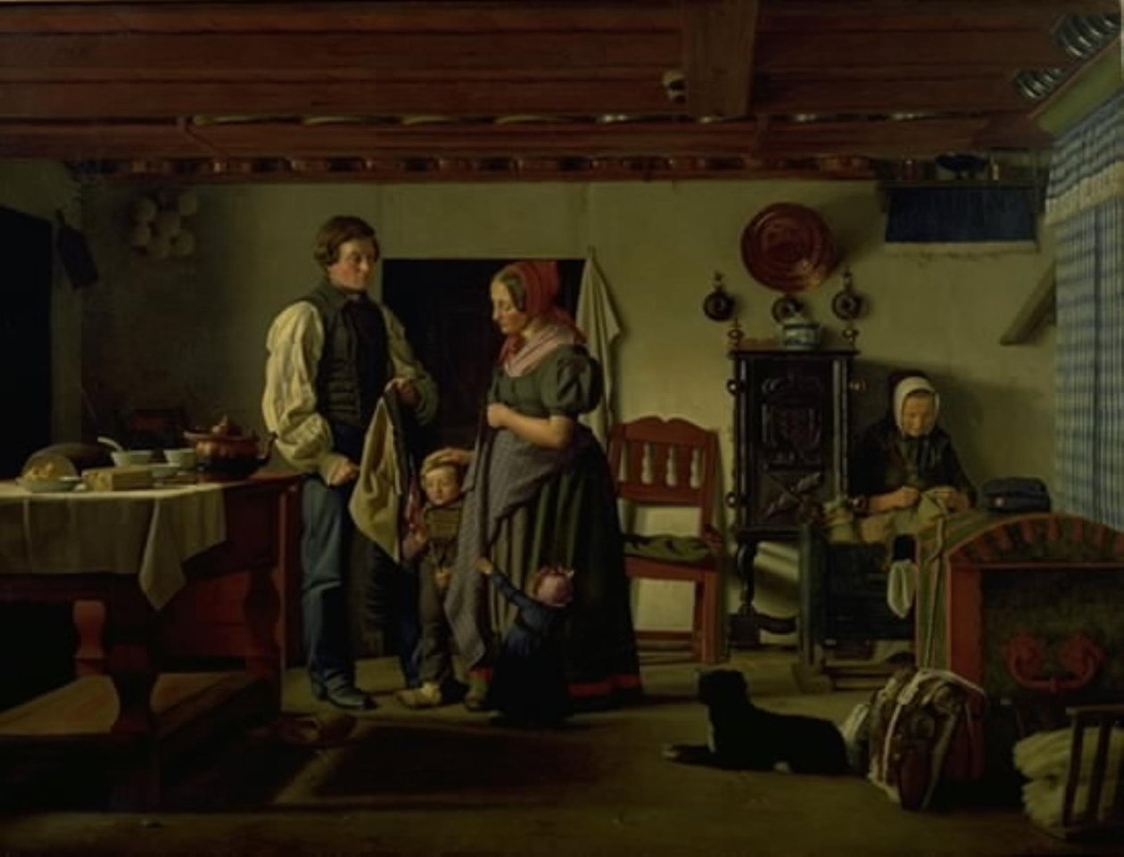 The Reservist's Farewell to His Family by Frederik Vermehren