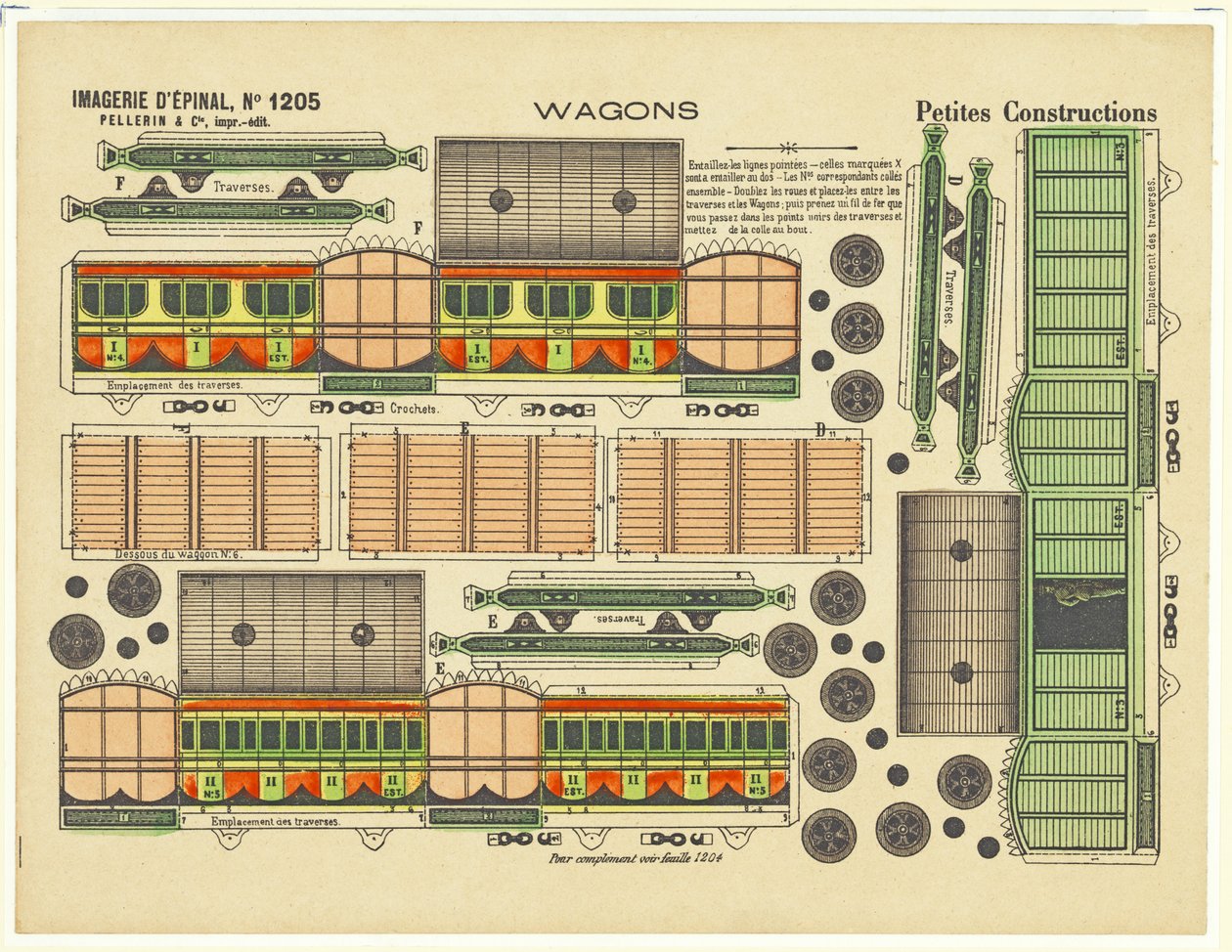 Cut-Out Designs for Wagons, c.1880 by French School