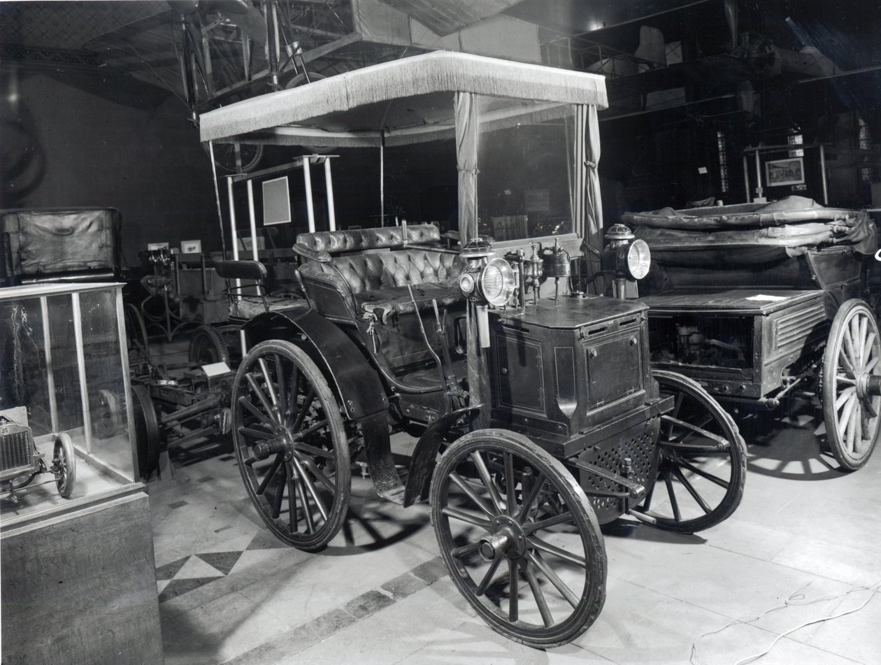 Early Peugeot automobile, c.1898 by French School