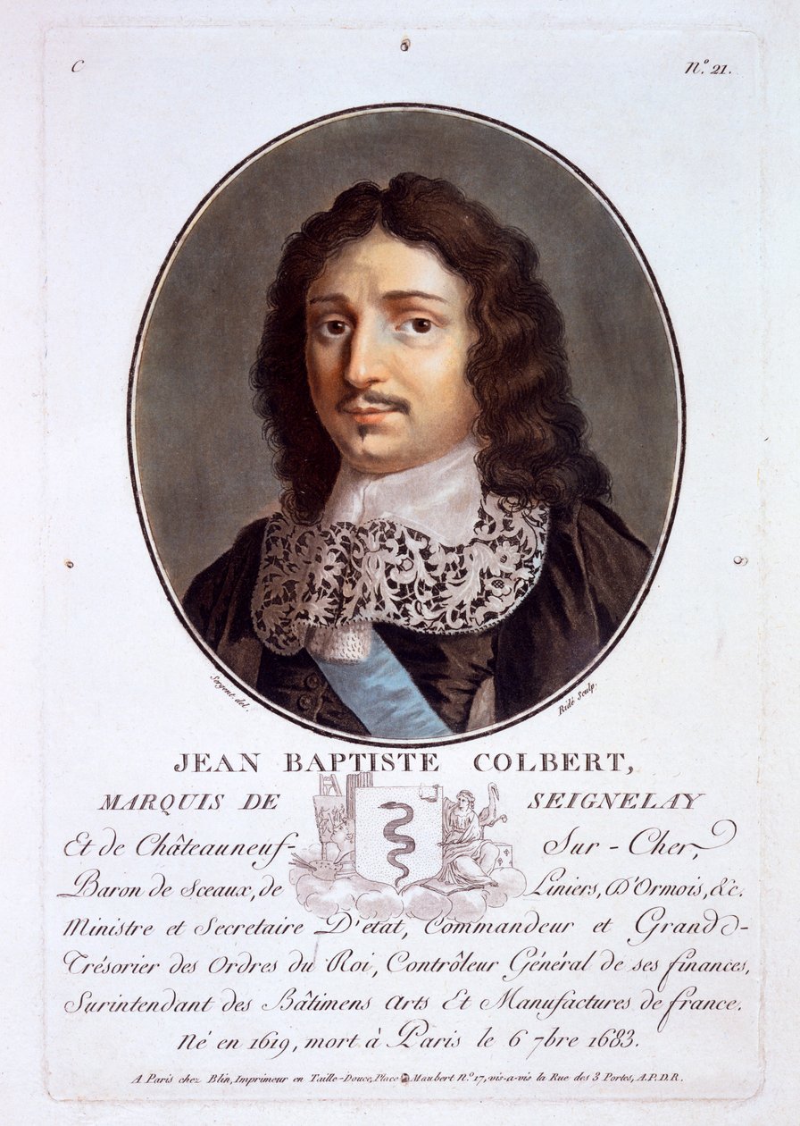 Jean-Baptiste Colbert, Marquis de Seignelay, from Portraits des grands ...