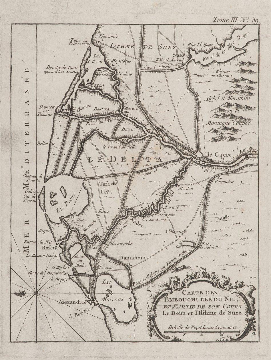 Map of the Nile Delta by French School: Buy fine art prints