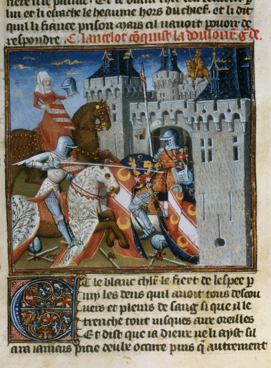 Sir Lancelot captures Dolorous Garde with the aid of a new shield given ...