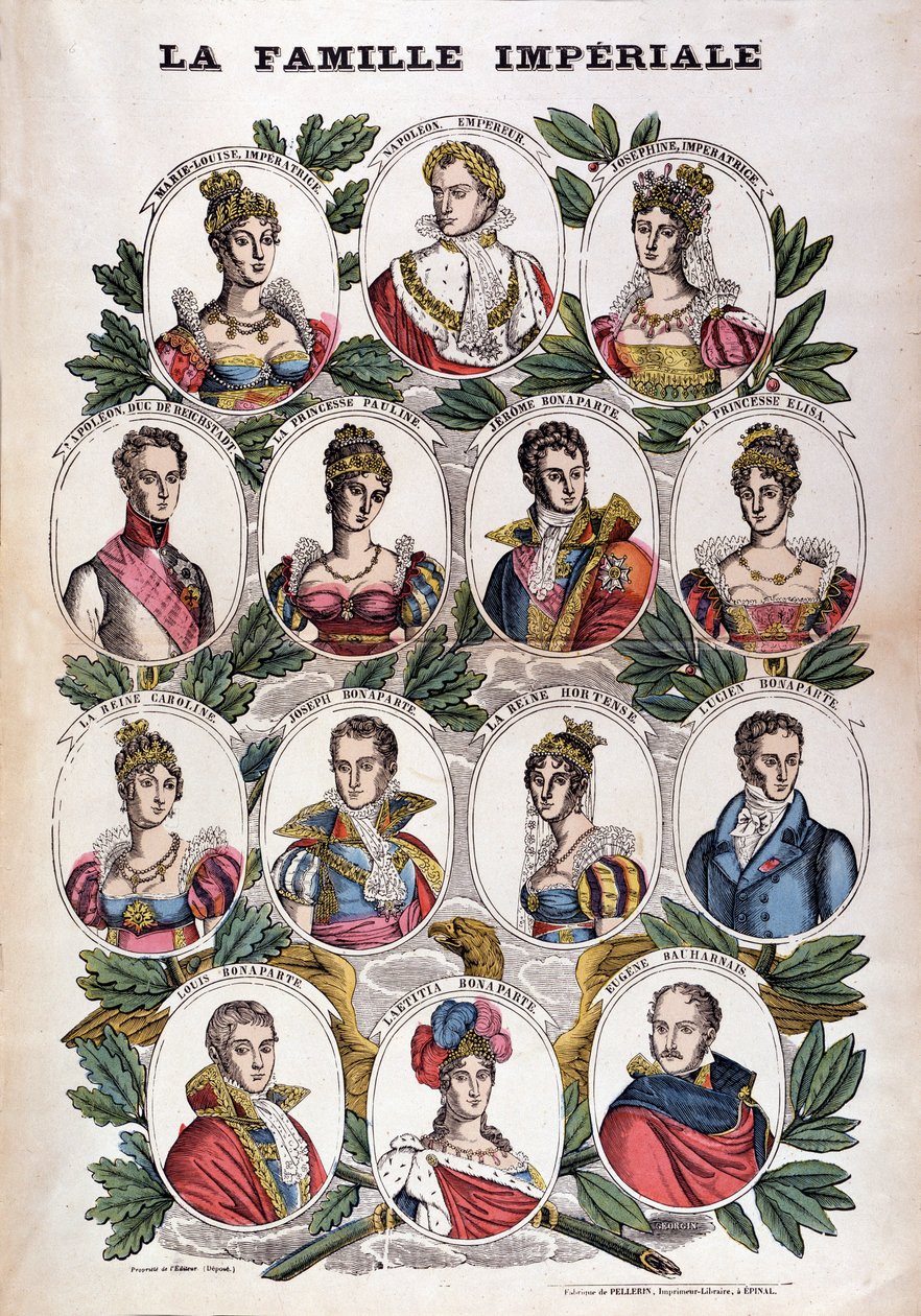 Napoleon Bonaparte and his family by French School