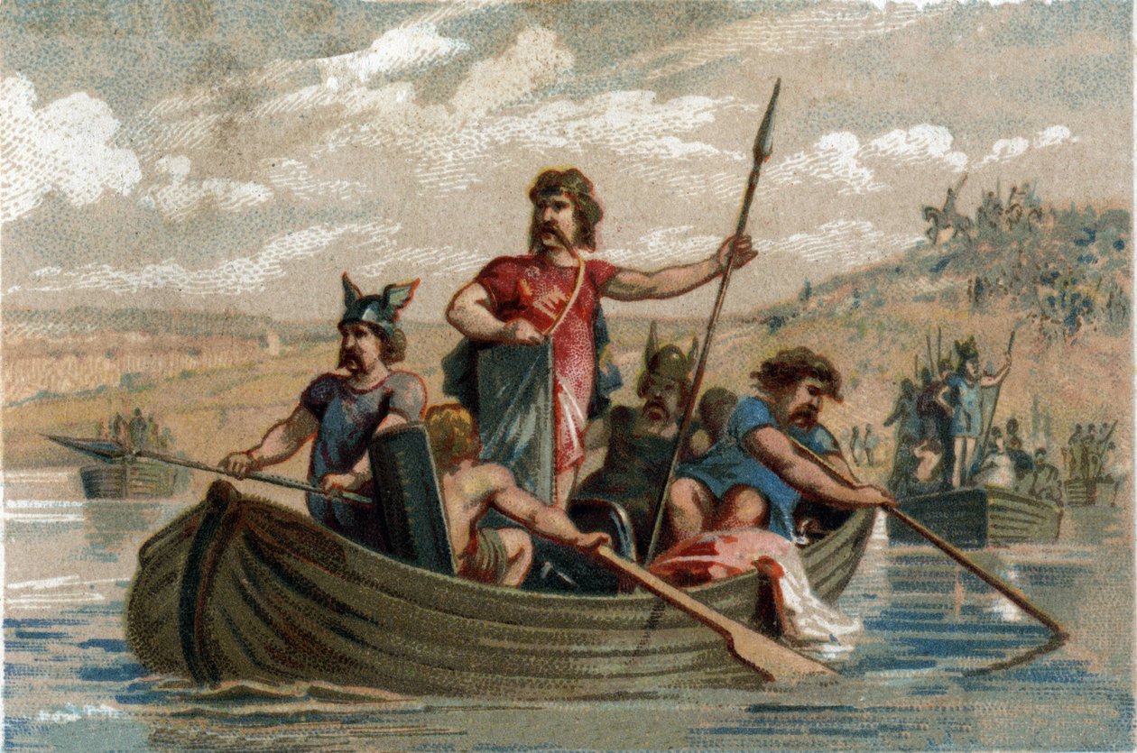 Pharamond crossed the Rhine with Frankish warriors and became the first ...