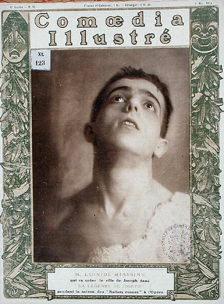 Portrait of Leonid Massine, cover illustration from 'Comedia Illustre ...