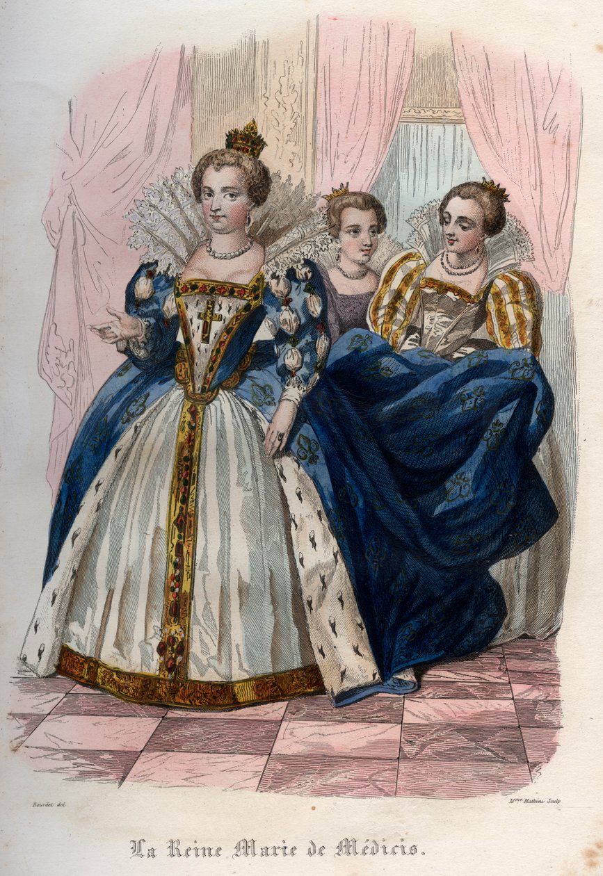 Portrait of Marie de Medici by French School: Fine art print