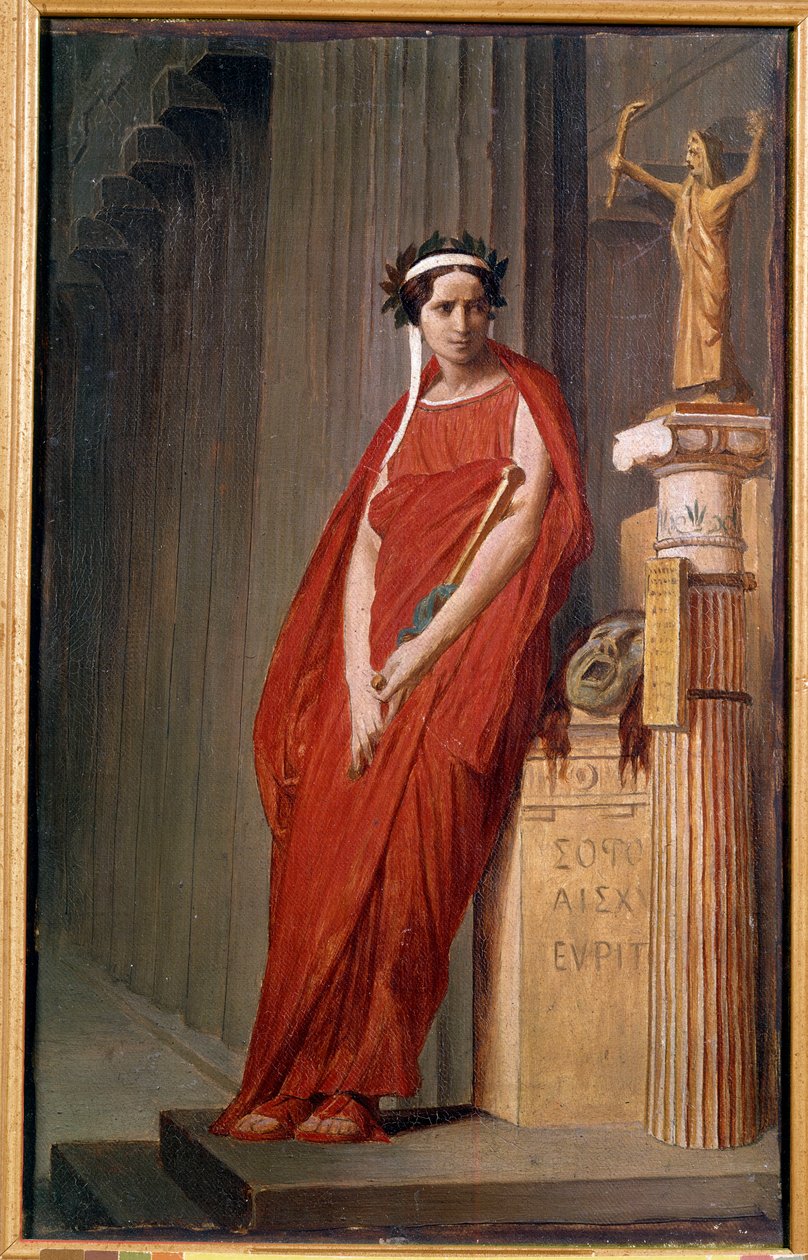 Portrait of comedian Elisabeth Felix called Mademoiselle Rachel (1821-1858)