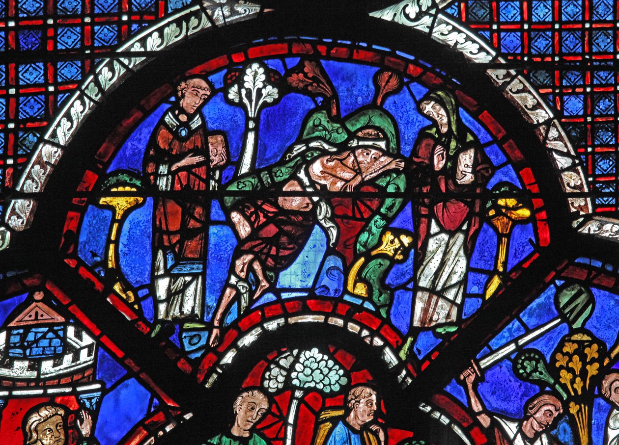 The Good Samaritan Window: A Priest and Levi Pass By