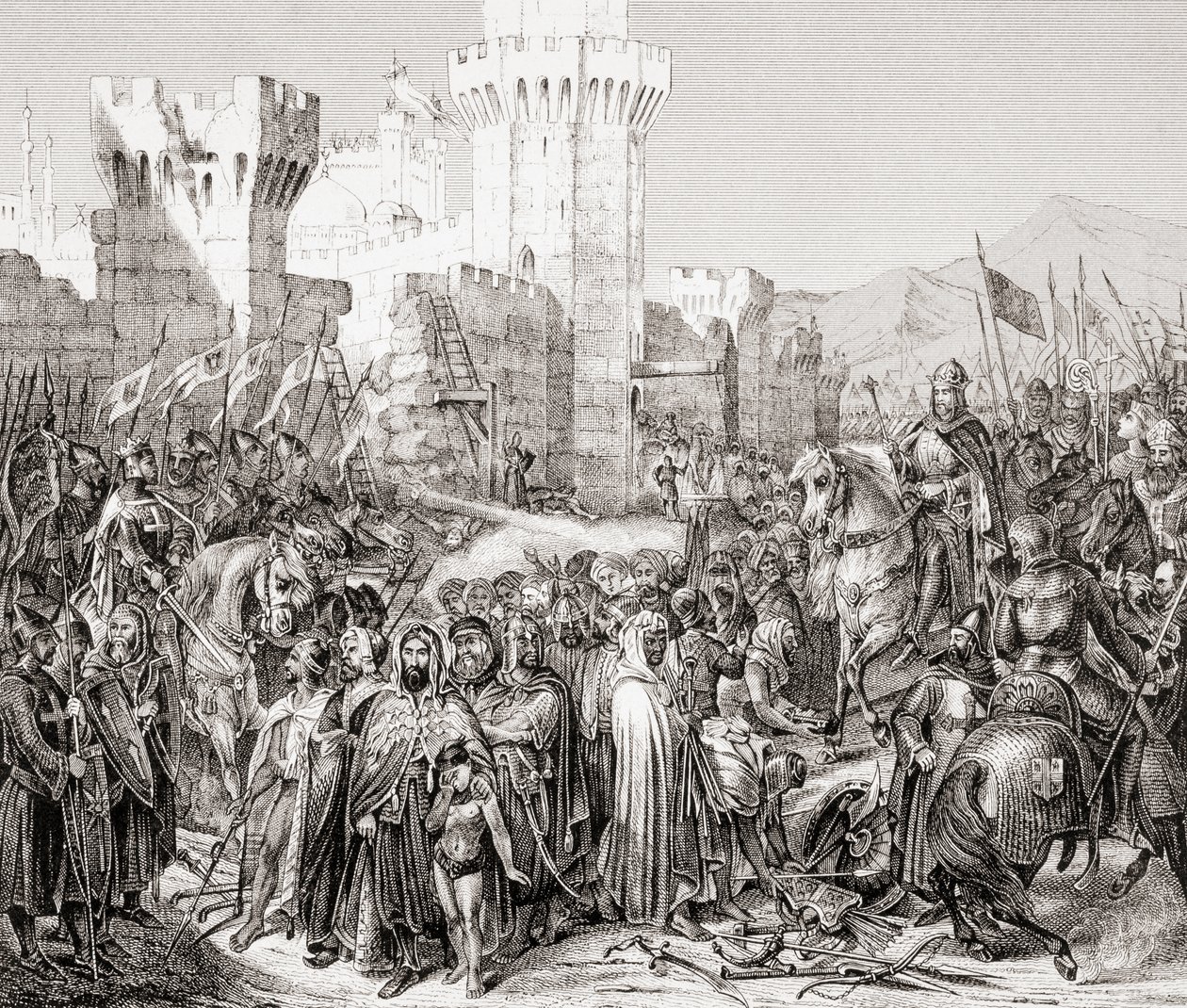 The Surrender of Acre to Philip II of France During the Third Crusade
