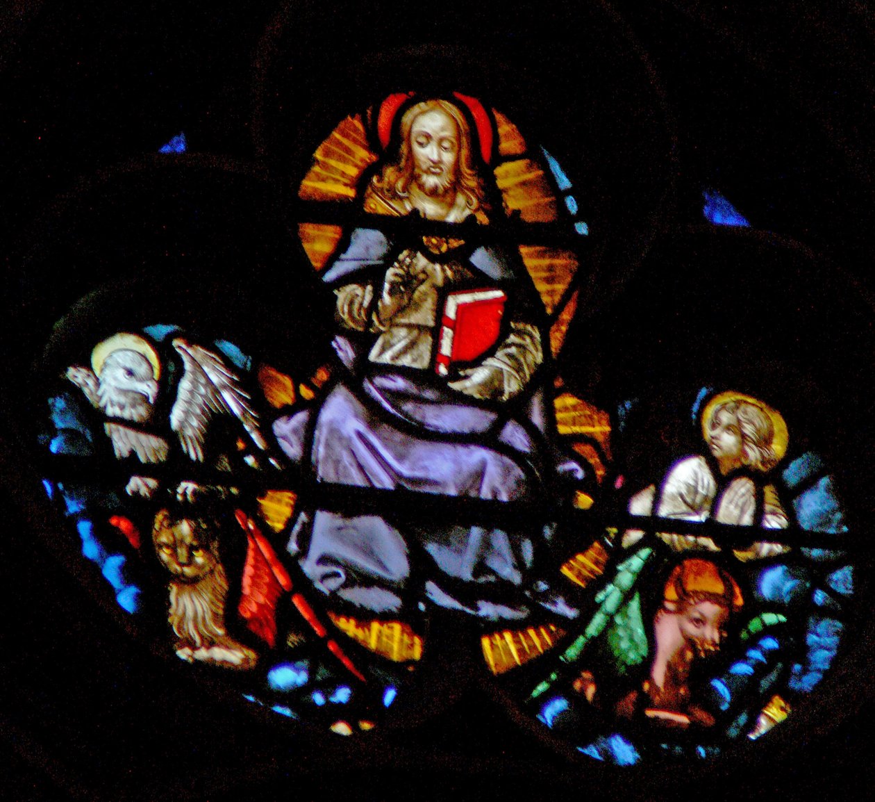 The West Rose Window Depicting a Scene from the Book of Revelation ...