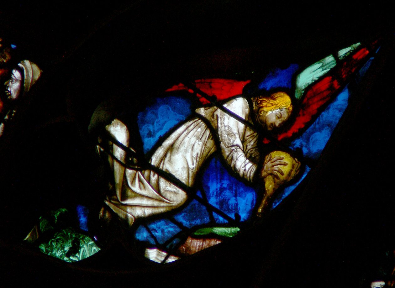 The West Rose Window Depicting a Scene from the Book of Revelation ...