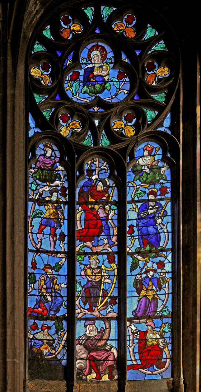 Window depicting the Tree of Jesse by French School
