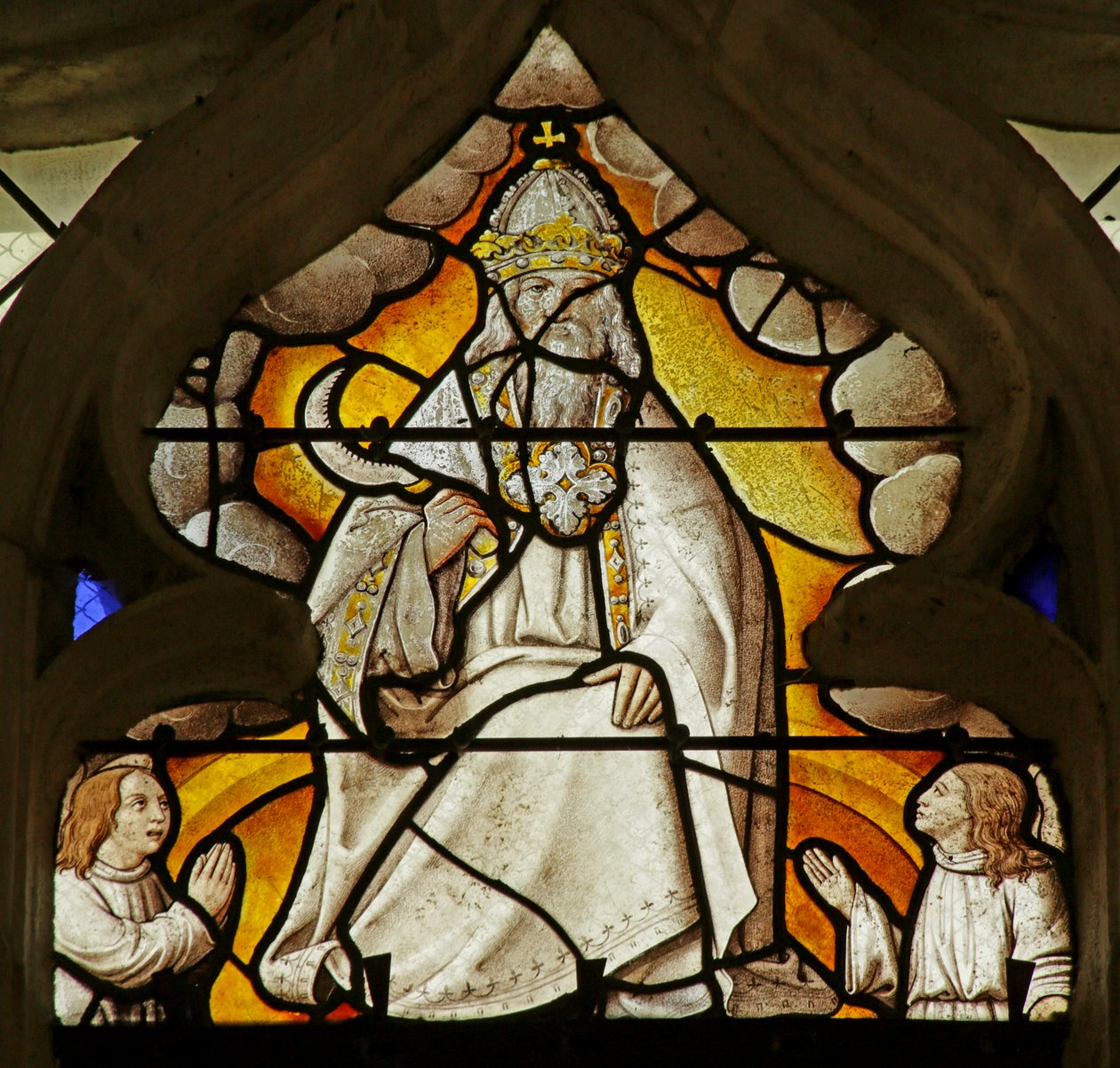 Window Depicting a Scene from the Book of Revelation: God with Sickle