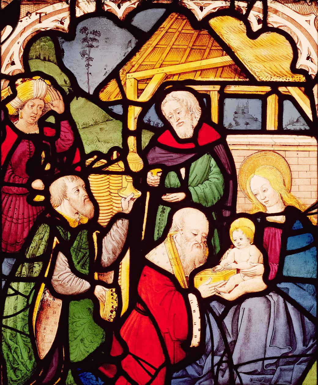 Window Depicting the Adoration of the Magi by French School