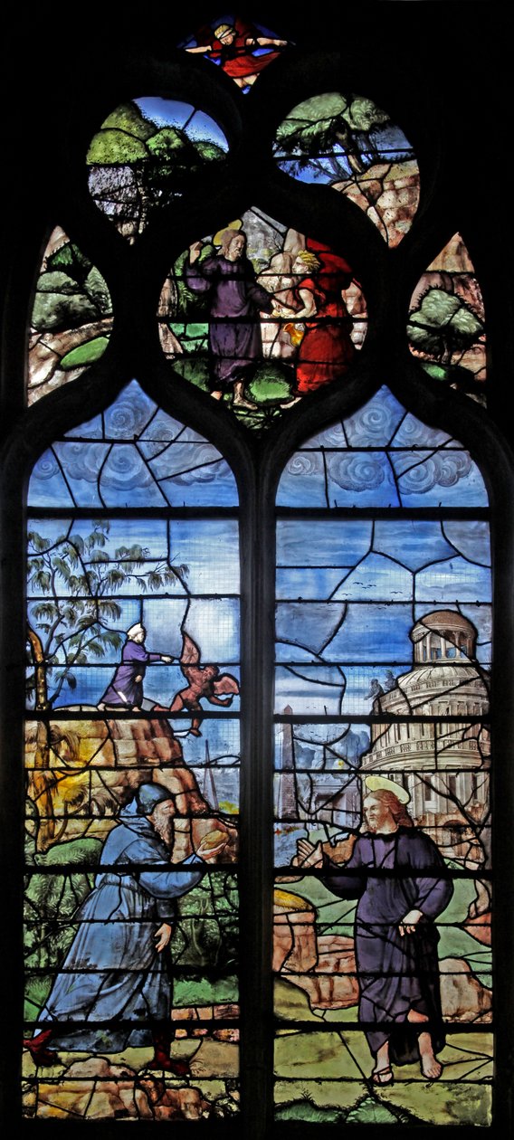 Window depicting the Temptation in the Wilderness