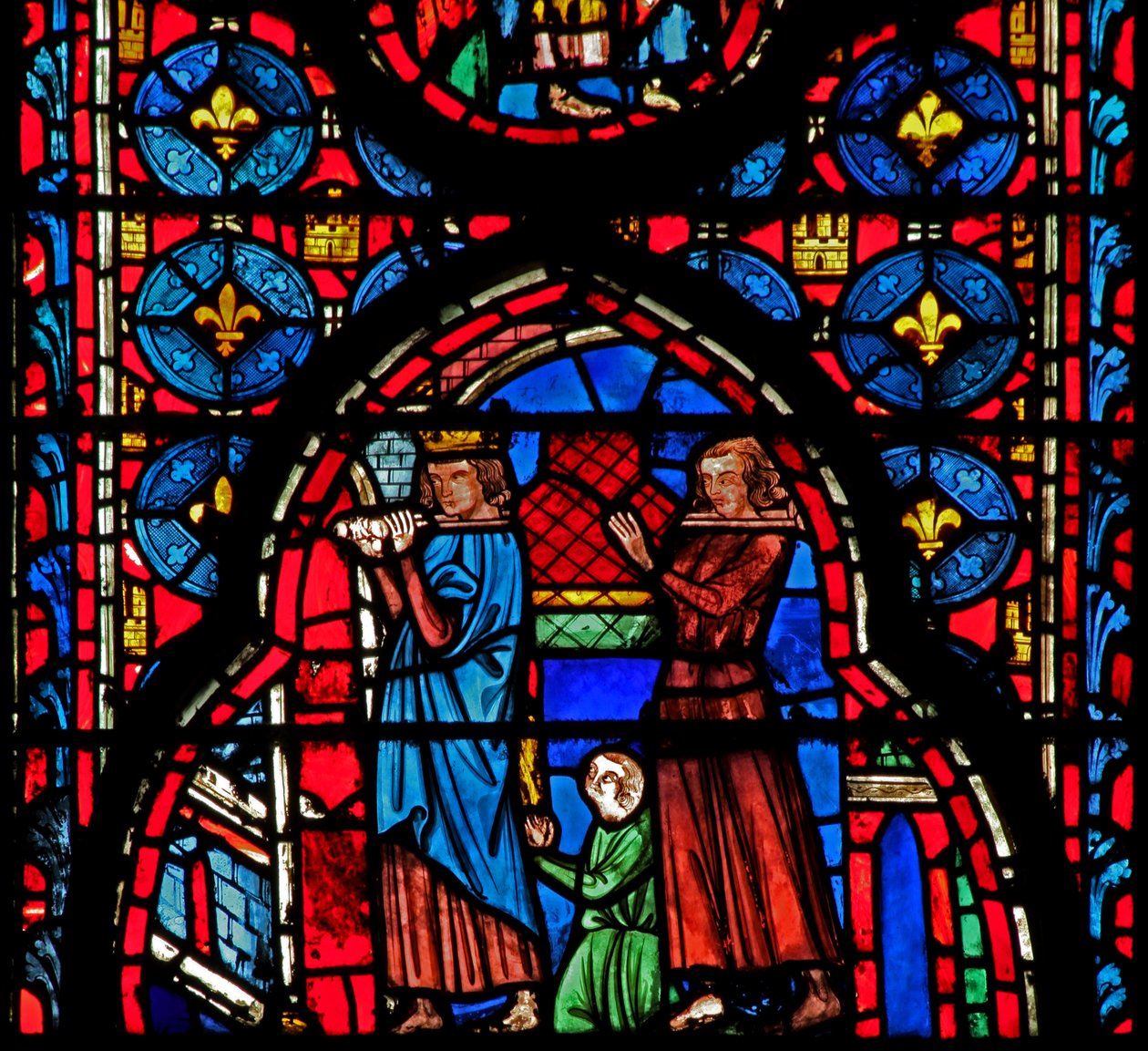 St Louis and Robert d'Artois Carry the Relics to Sens