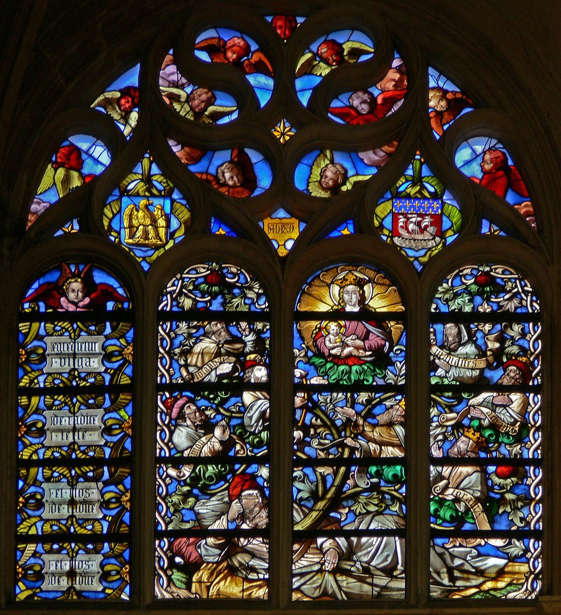 Window depicting the Tree of Jesse by French School
